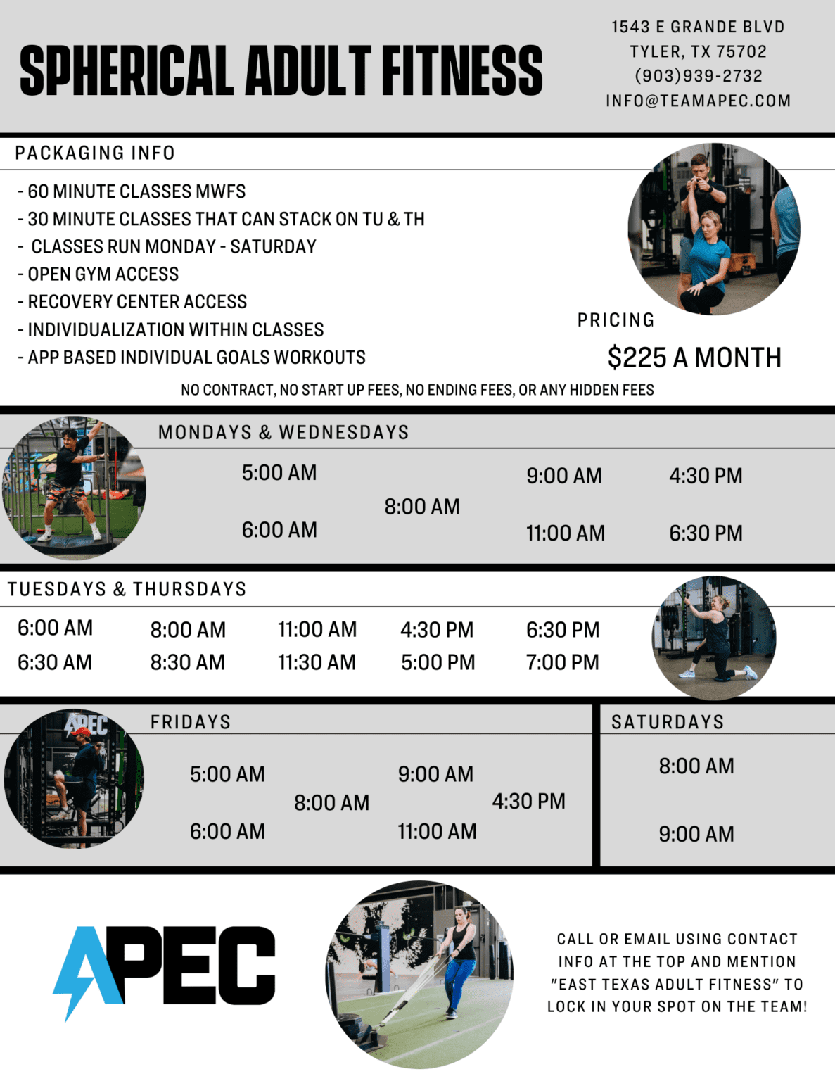 Class Schedules - APEC