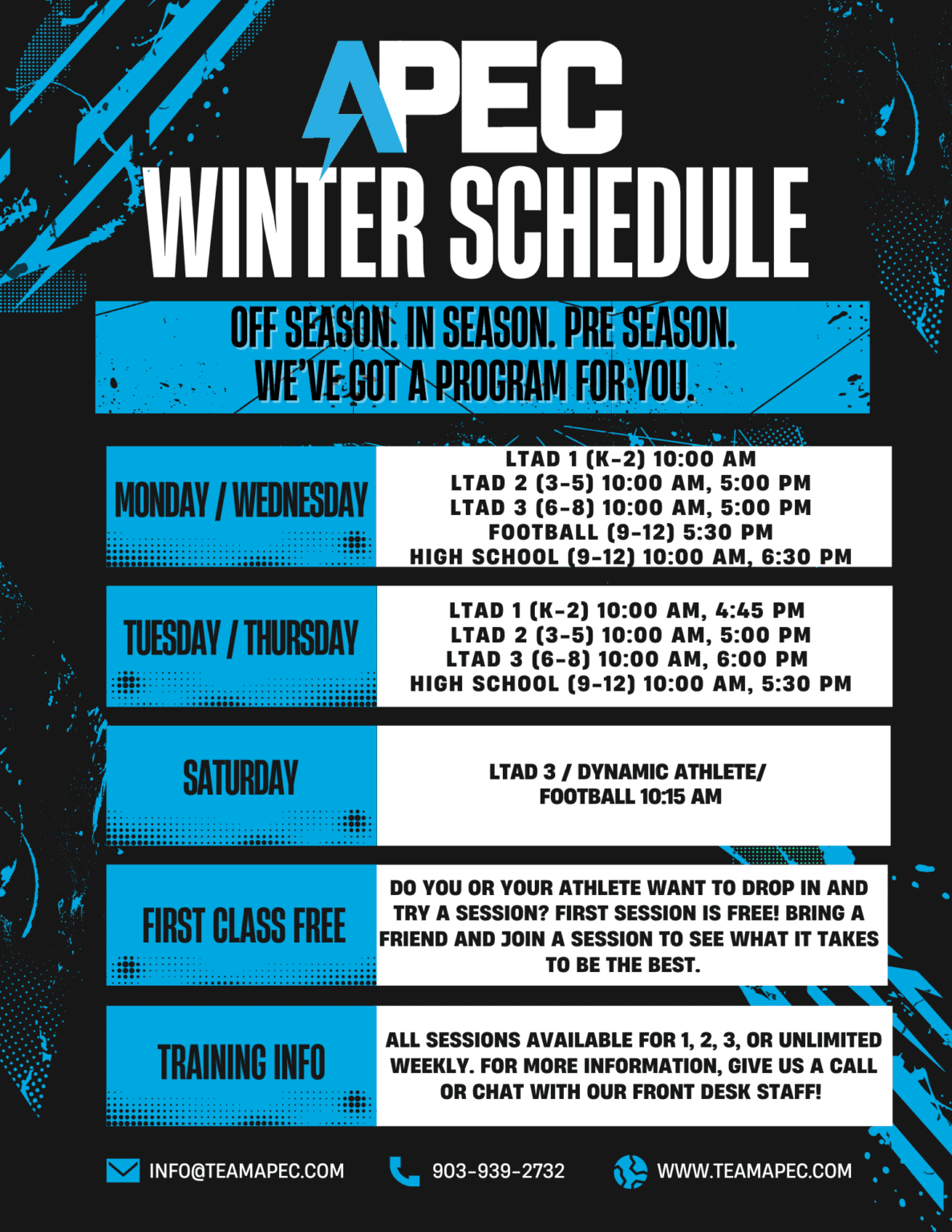 Class Schedules - APEC